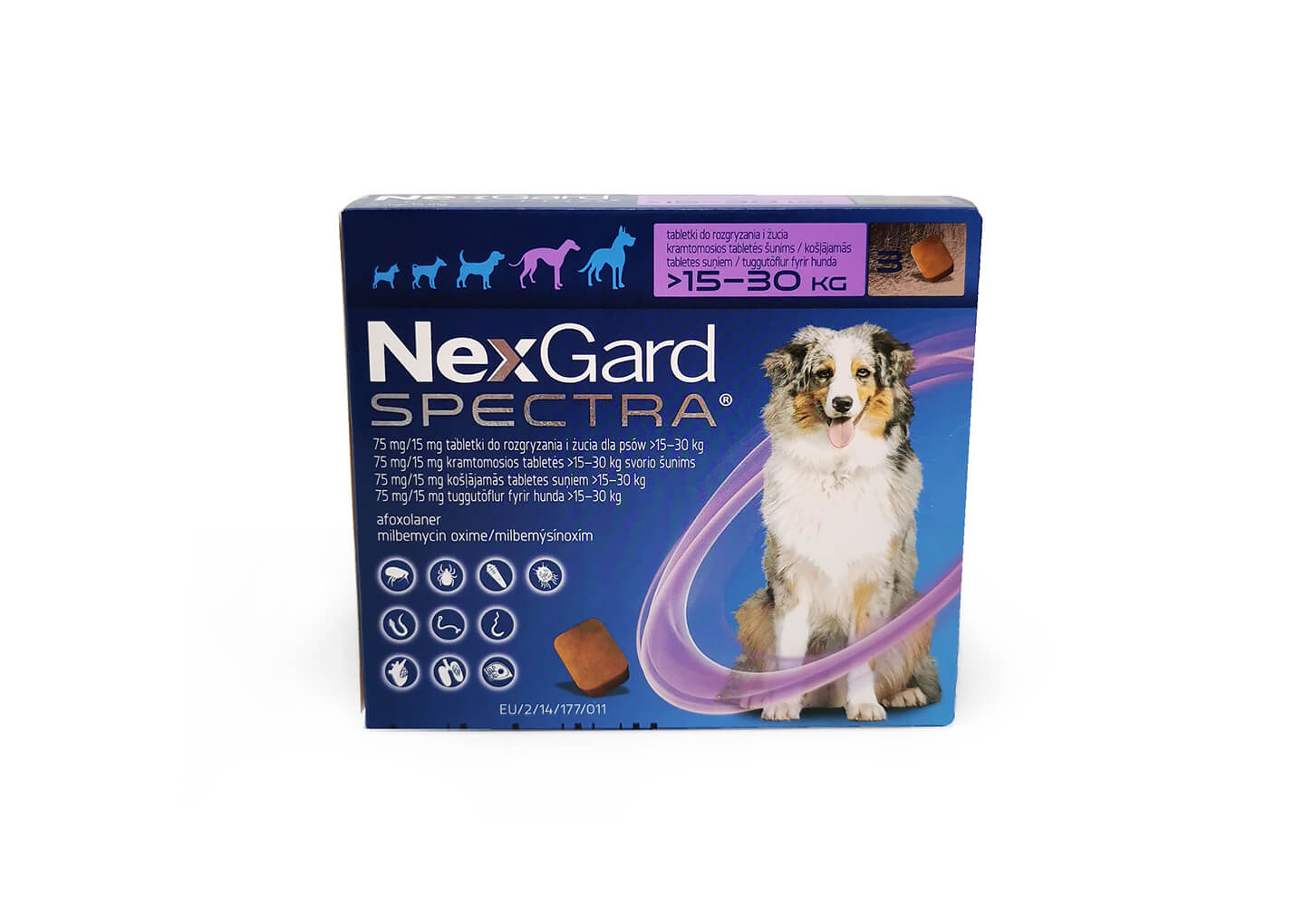 Nexgard Spectra L 15-30kg N3 - Universitātes Vetfonds