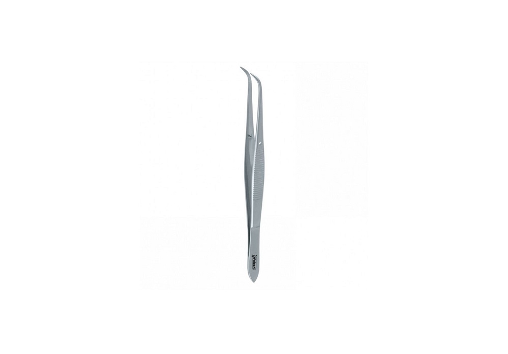 Pincete anatomiska, liekta - 13cm - Universitātes Vetfonds